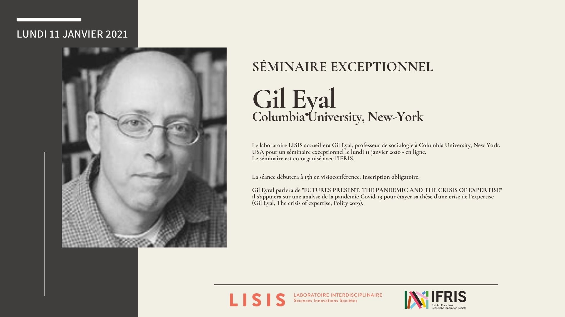 [Séminaire Exceptionnel du LISIS] - Invité Gil Eyal- FUTURES PRESENT ...